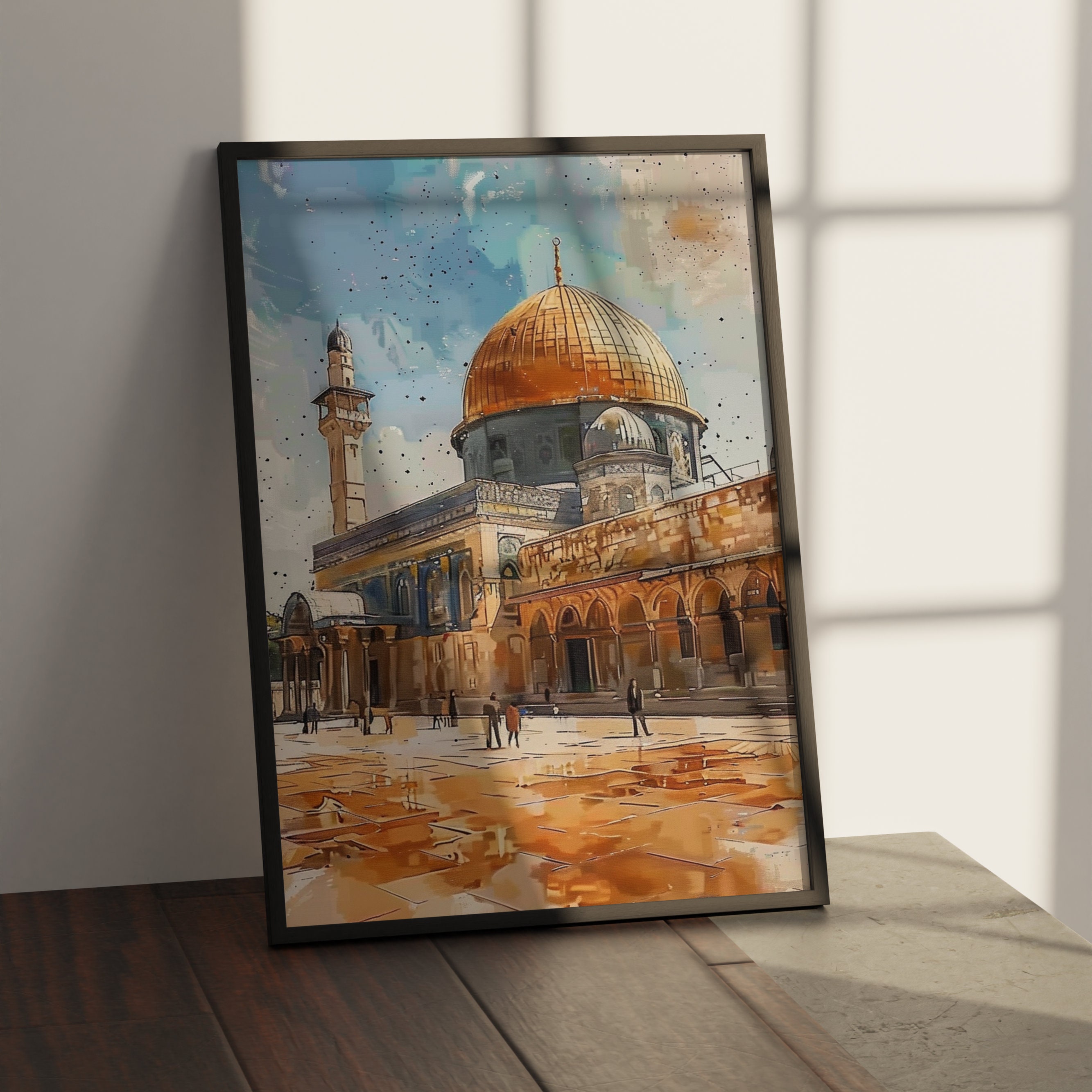 Masjid Al Aqsa Wall Art Printable Modern Islamic Wall Art, Palestine ...