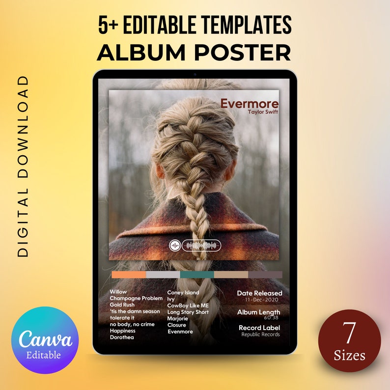 Canva Album Poster, Album Cover Posters, Digital Album Cover Posters ...