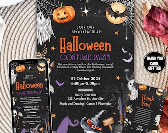 Halloween Party Invitation, Editable Horror Party Invite, Printable ...