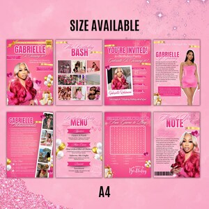 Editable Magazine Birthday Invitation Template, Birthday Magazine Canva ...
