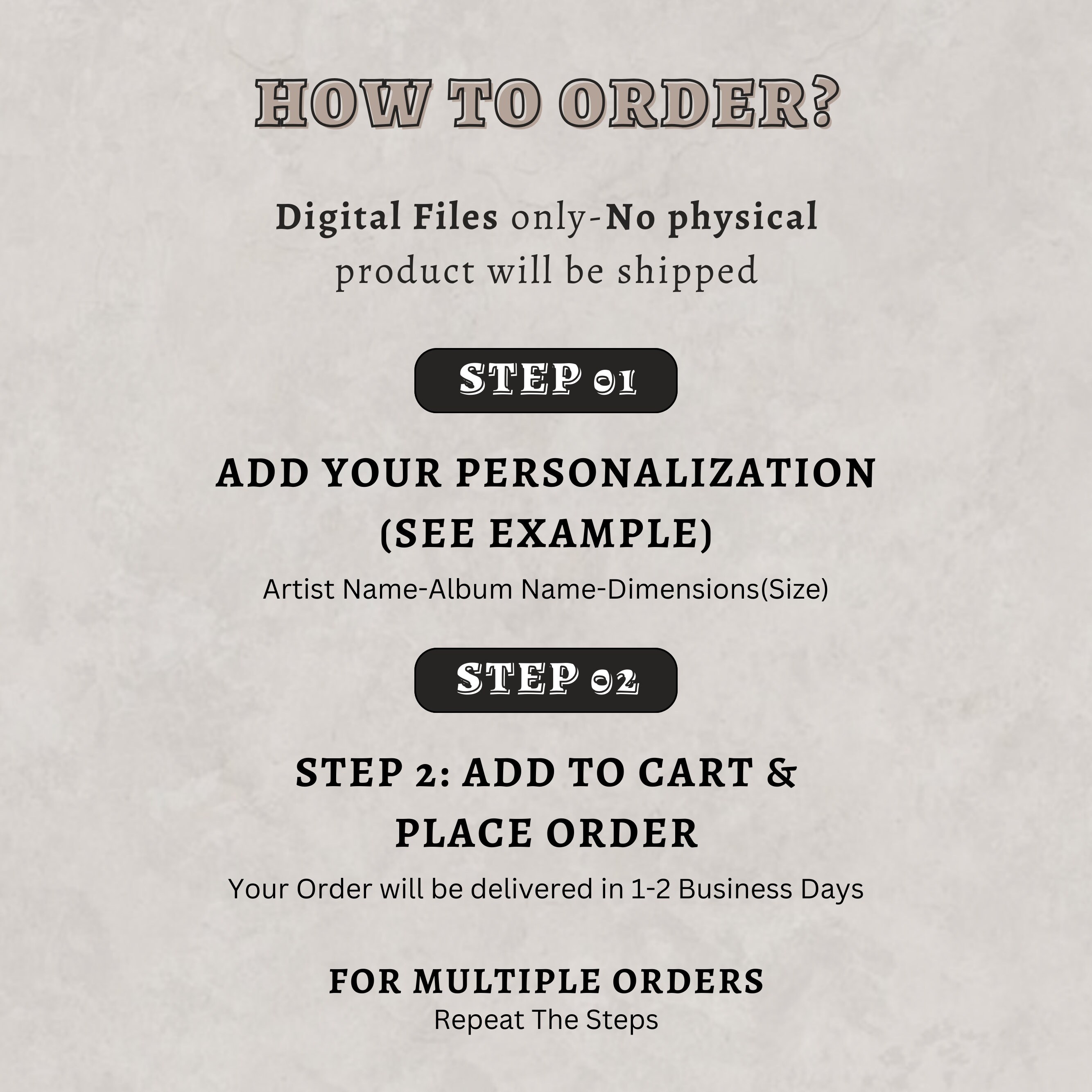 Choose Your Own Album Poster, Custom Album Poster, Personalized Album ...