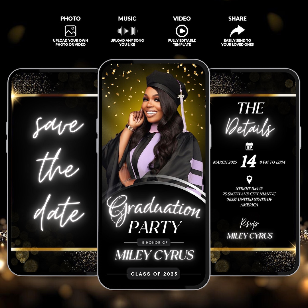 2025 Graduation Save the Date Invitation, Save the Date Graduation ...