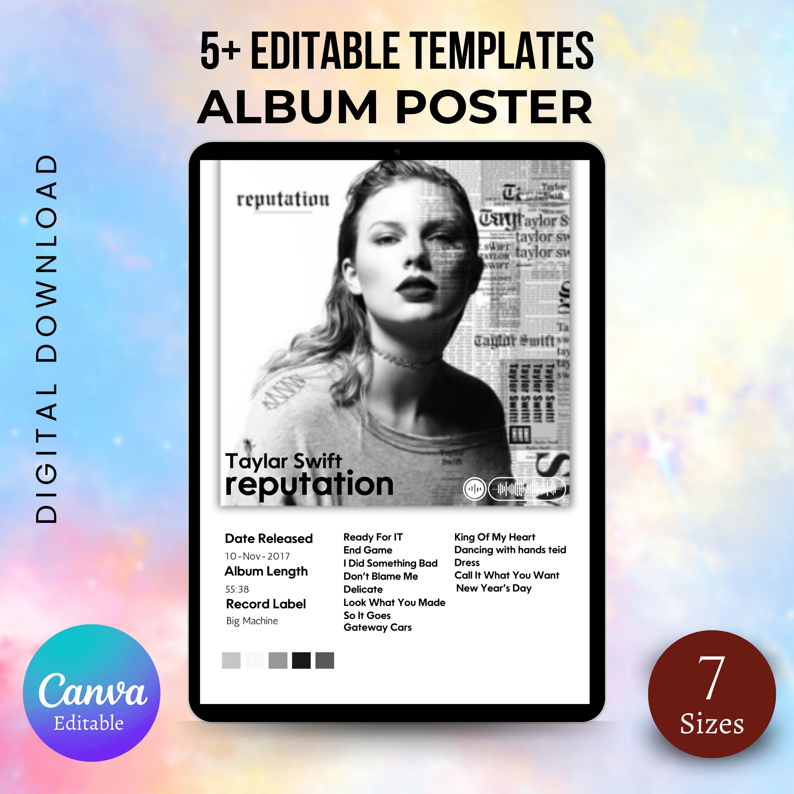 Canva Album Poster, Album Cover Posters, Digital Album Cover Posters ...