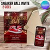 Blue Sneaker Ball Invitation Silver and Any Background Birthday Party ...