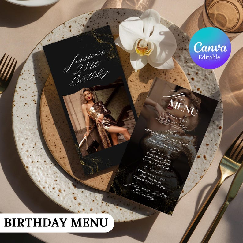 Menu Template, Menu Cards, Dinner Menu, Birthday Dinner Menu, Dinner ...