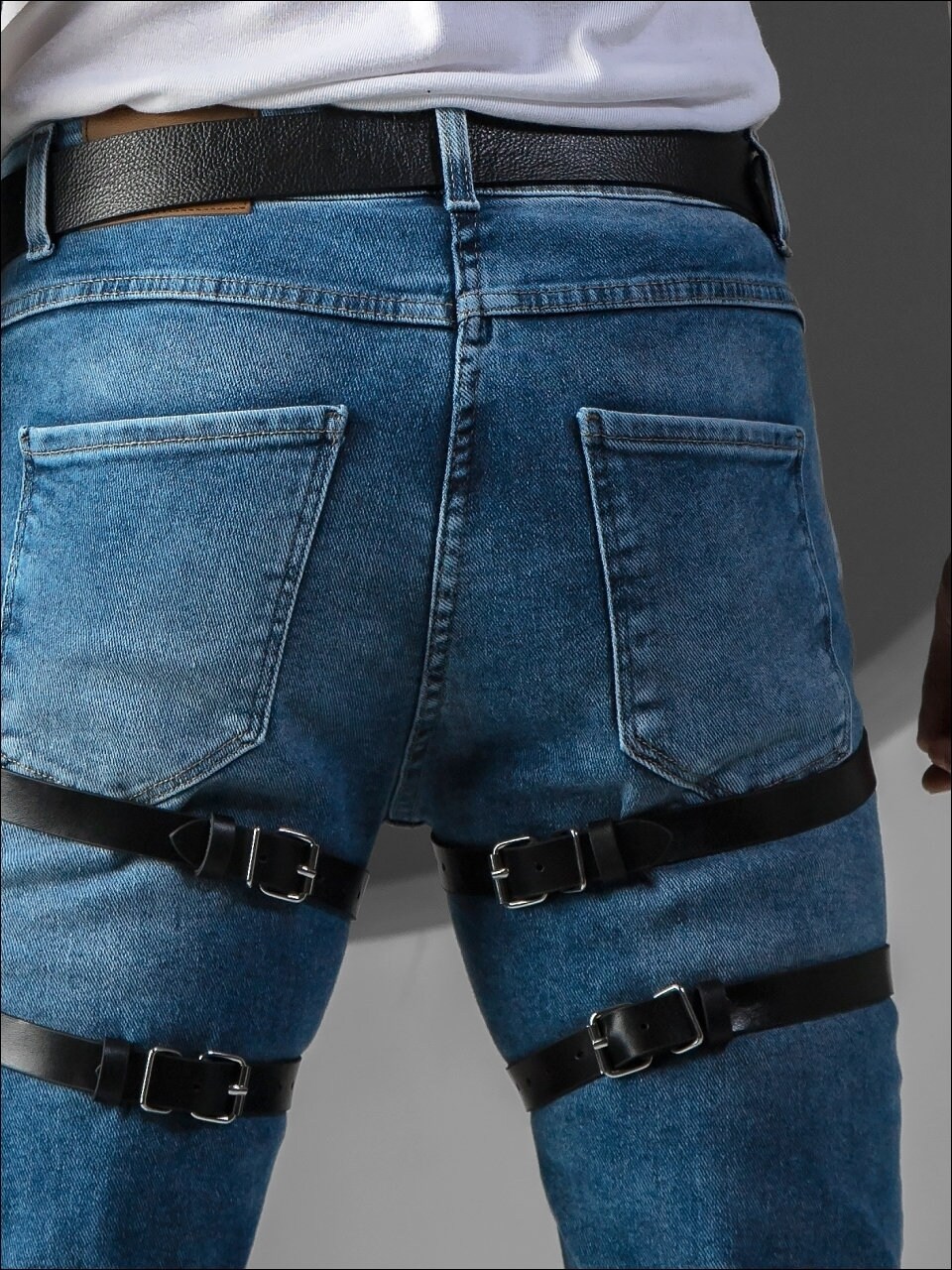 Leg Harness Men, Harness Belt for Men, Adjustable Leg Suspender, Pants ...