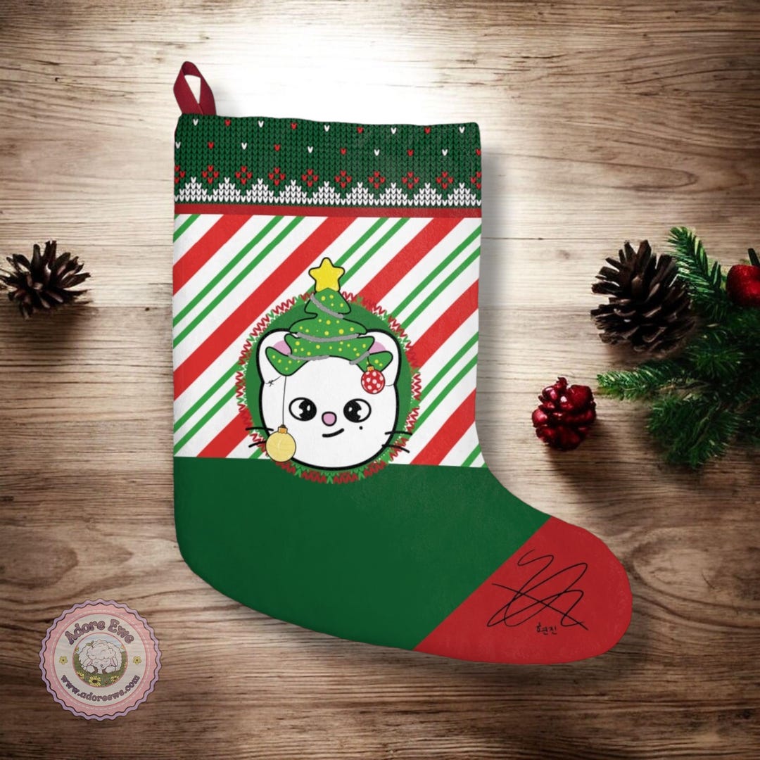 Hyunjin Bias Skz Stocking, Kpop Stocking, Holiday Decorations, Jinnie ...