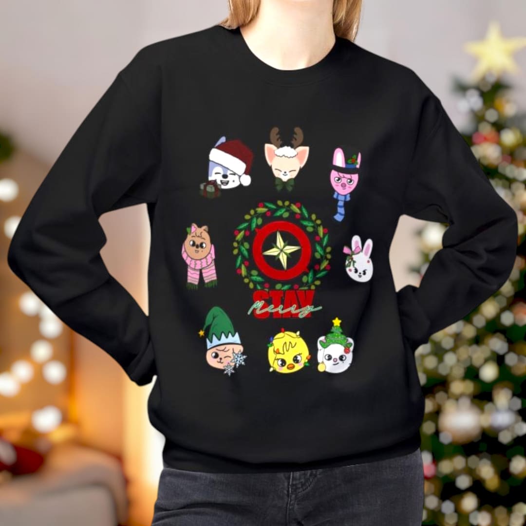 Stray Kids Cozy Christmas Sweatshirt, Skzoo Inspired Stay Fanmade Merch ...