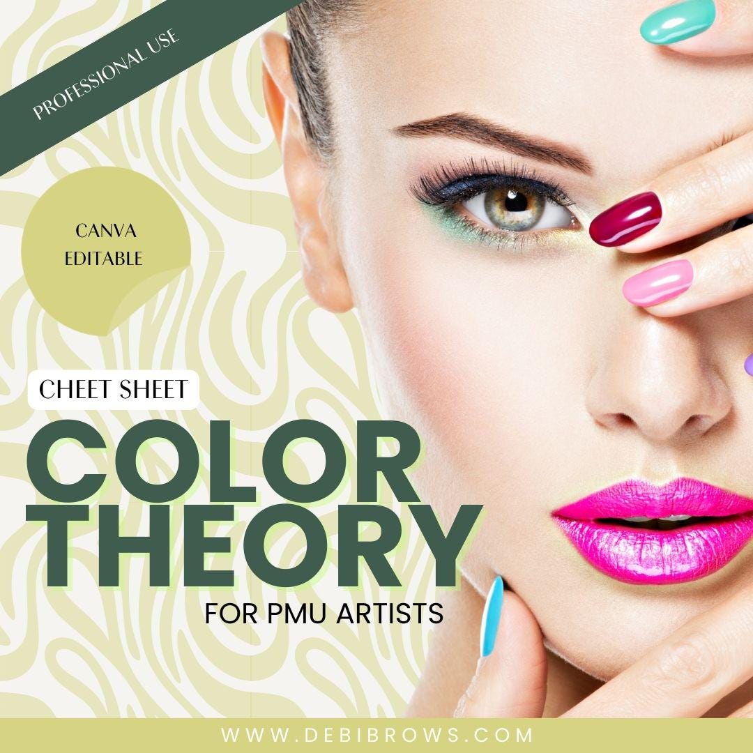 Color Theory Booklet for PMU Artists, Editable Manual, Customizable ...