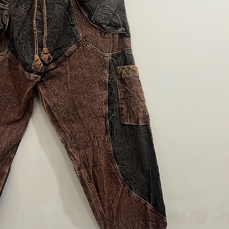 Tawang Trouser Boho Harem Pants, Unisex Patchwork Cotton Pants ...