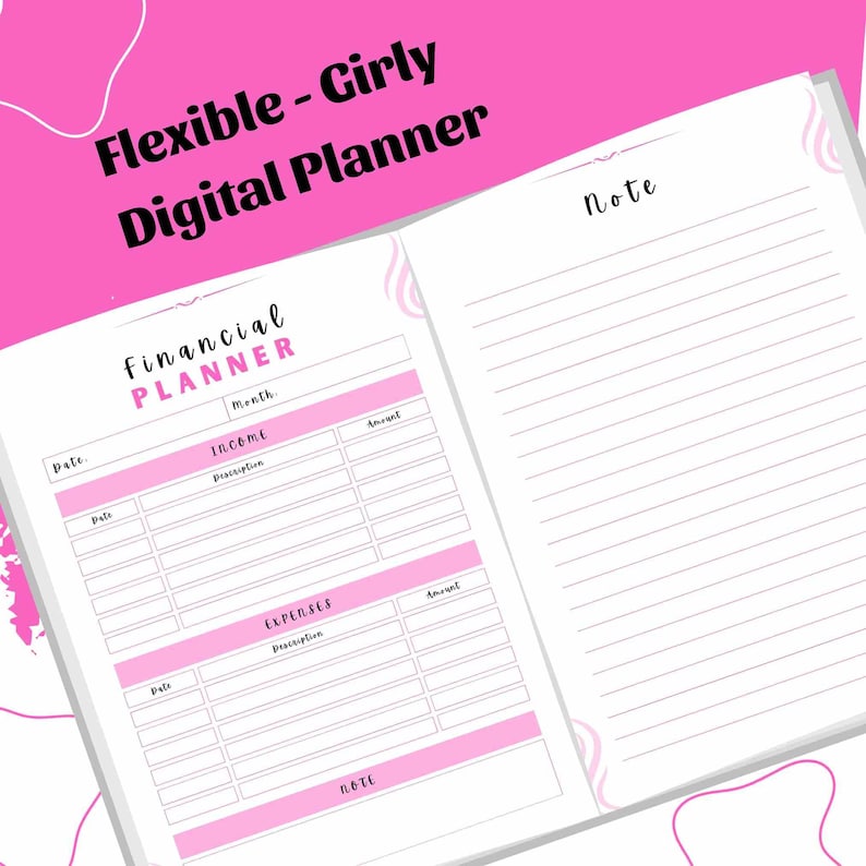 Planner Undated, Monthly and Daily Digital Planner, iPad Planner ...
