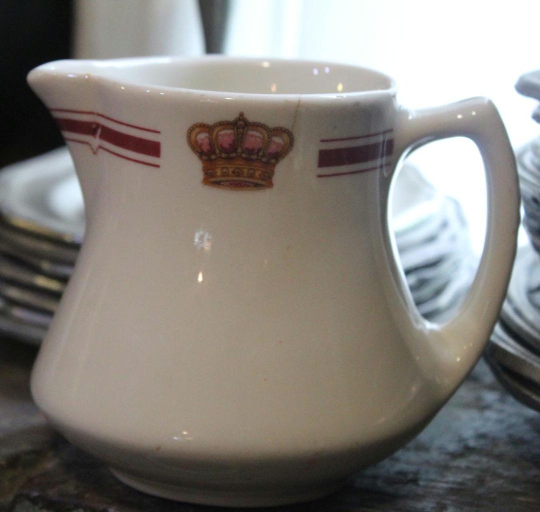 Vintage Ironstone Creamer, Chunky Shenango China Restaurauntware ...
