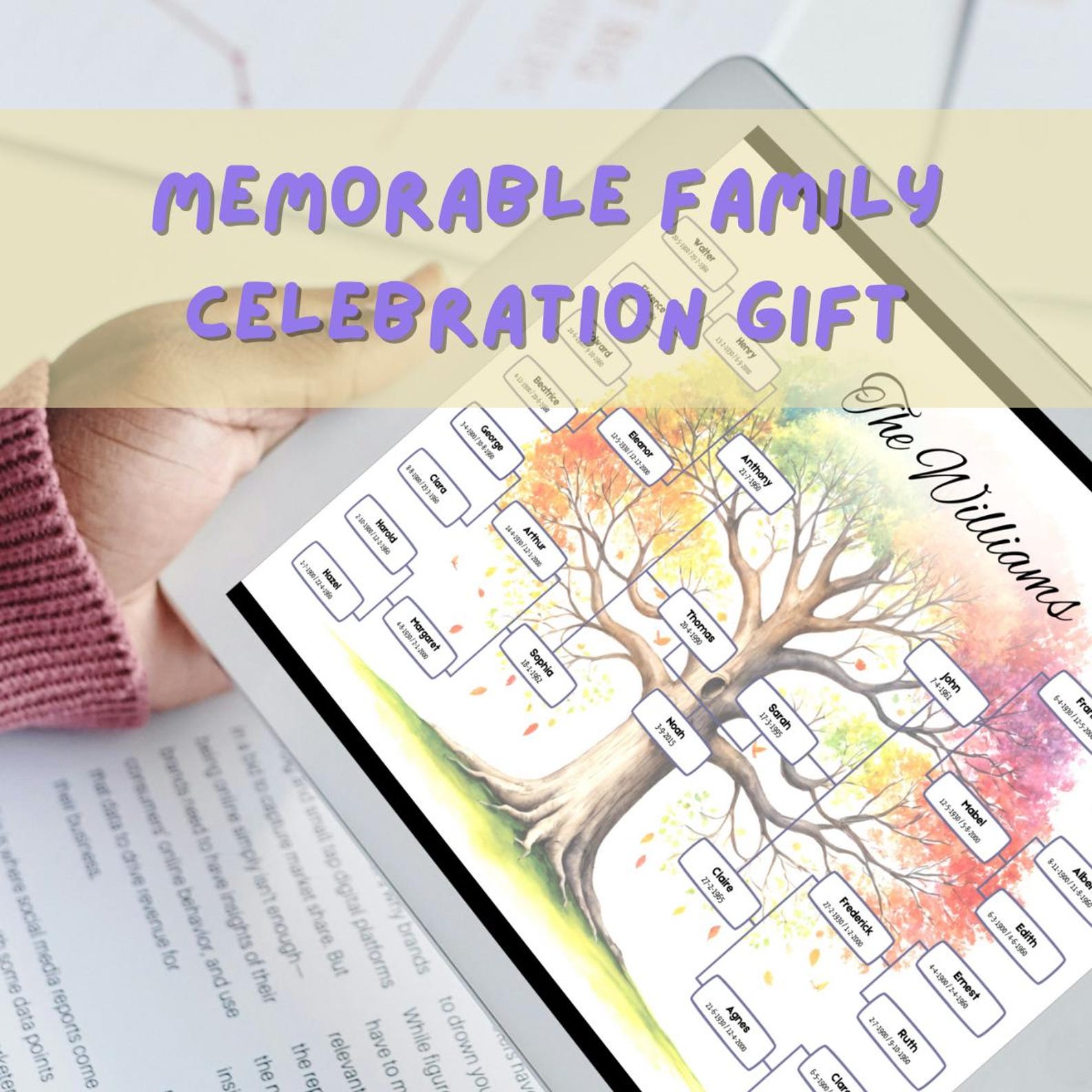Customizable Family Tree Chart Printable Ancestry Wall Decor Canva ...