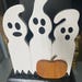 Halloween Wooden Ghost With Pumpkin - Etsy