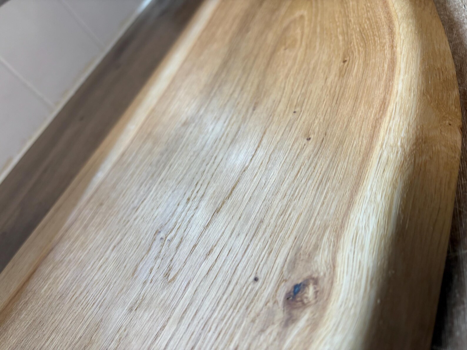 Large Oak Curvy Live Edge Chopping Board - Etsy