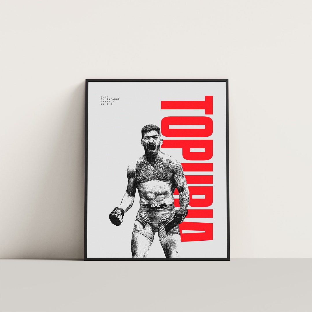 Ilia Topuria Minimalist Poster, MMA Champion Fighter From UFC ...