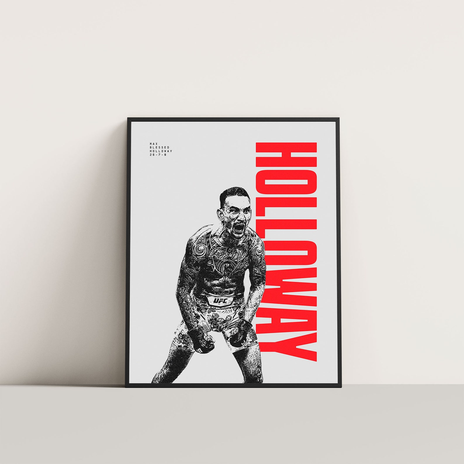 Max Holloway Minimalist Poster, MMA Fighter From UFC | Printable | Wall ...