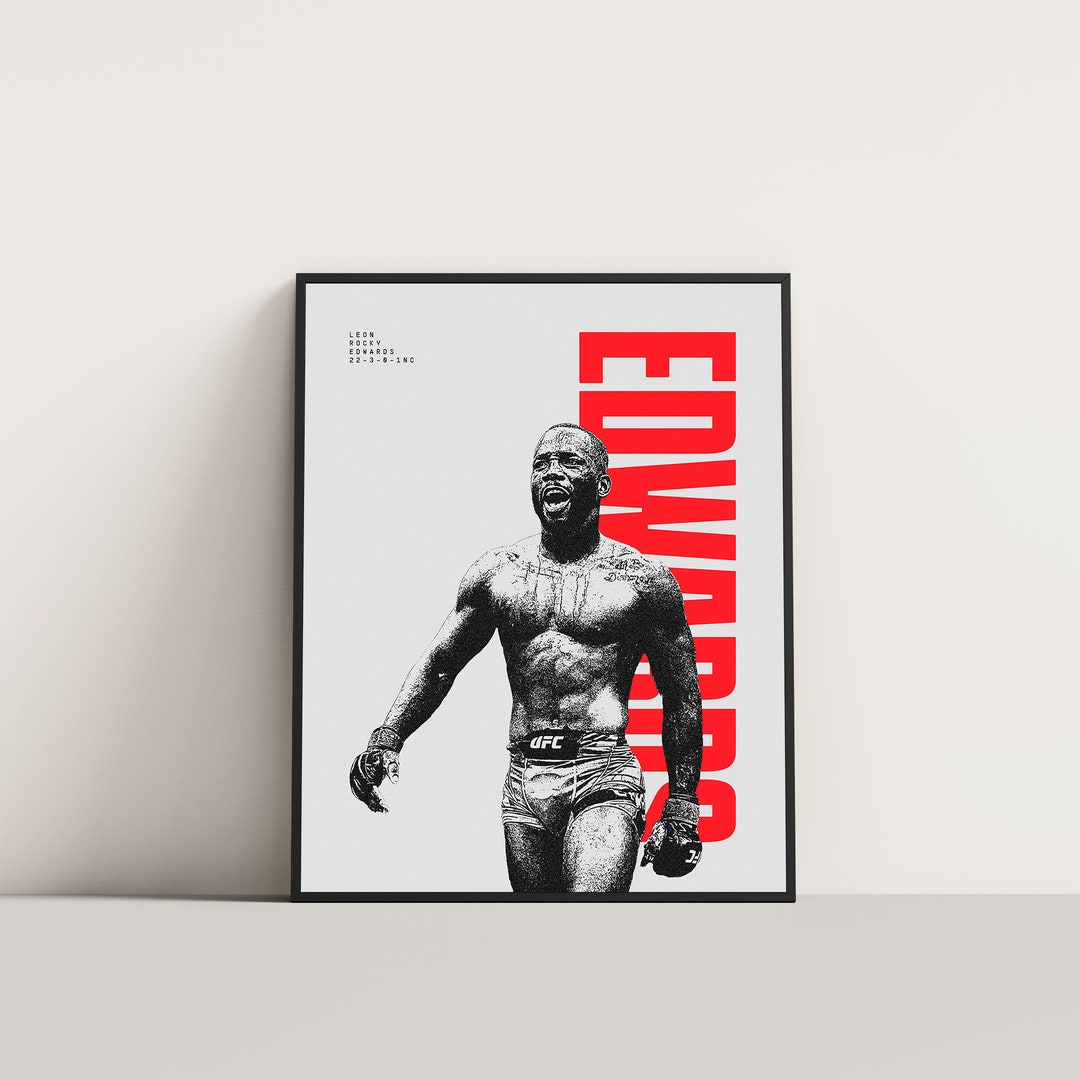 Leon Edwards Minimalist Poster, Rocky, MMA Champion Fighter From UFC ...