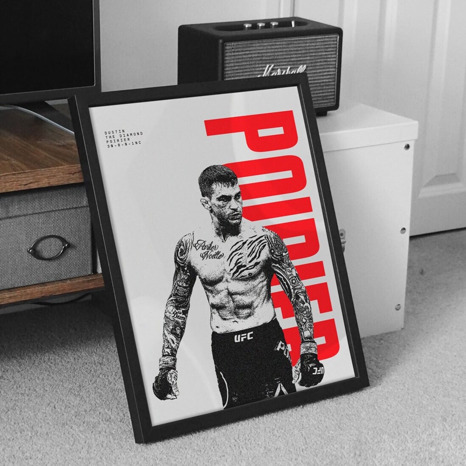 Dustin Poirier Minimalist Poster, MMA Fighter From UFC | Printable ...