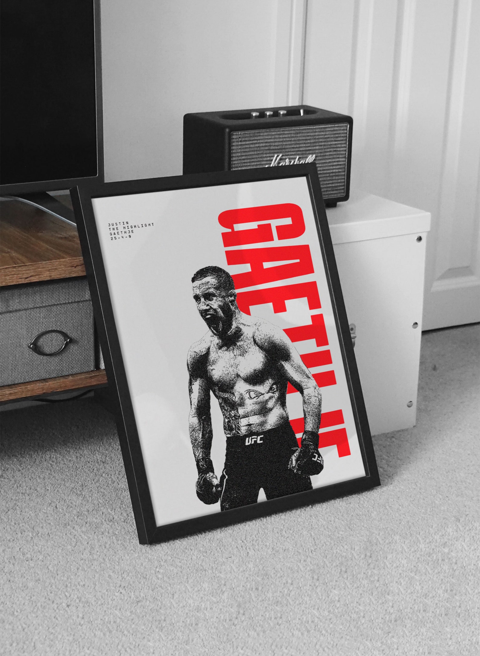 Justin Gaethje Minimalist Poster, MMA Fighter From UFC | Printable ...