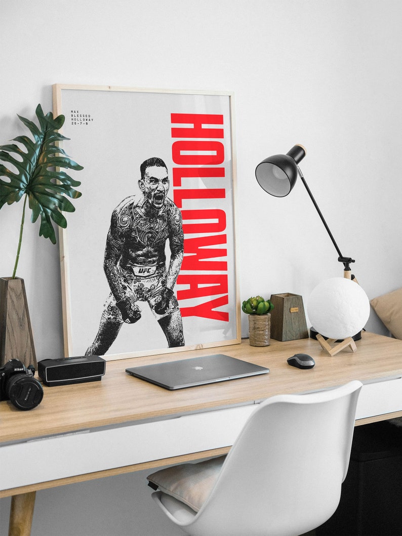 Max Holloway Minimalist Poster, MMA Fighter From UFC | Printable | Wall ...