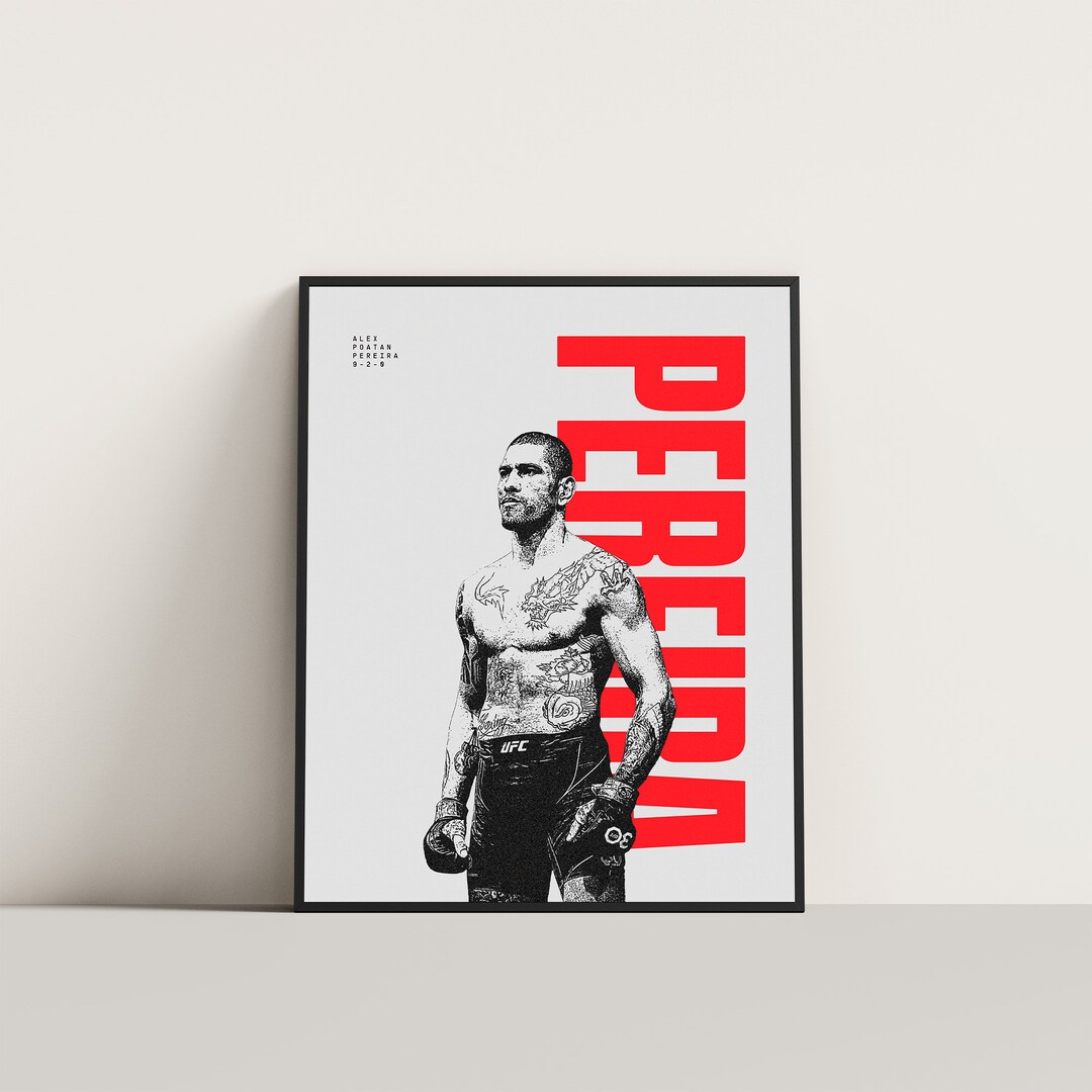 Alex 'poatan' Pereira Minimalist Poster, MMA Fighter From UFC ...