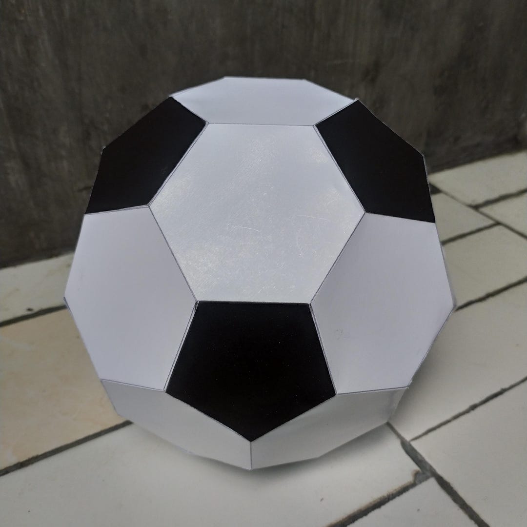 Soccer Ball Replica, Paper Craft, Truncated Isocahedron, Football ...