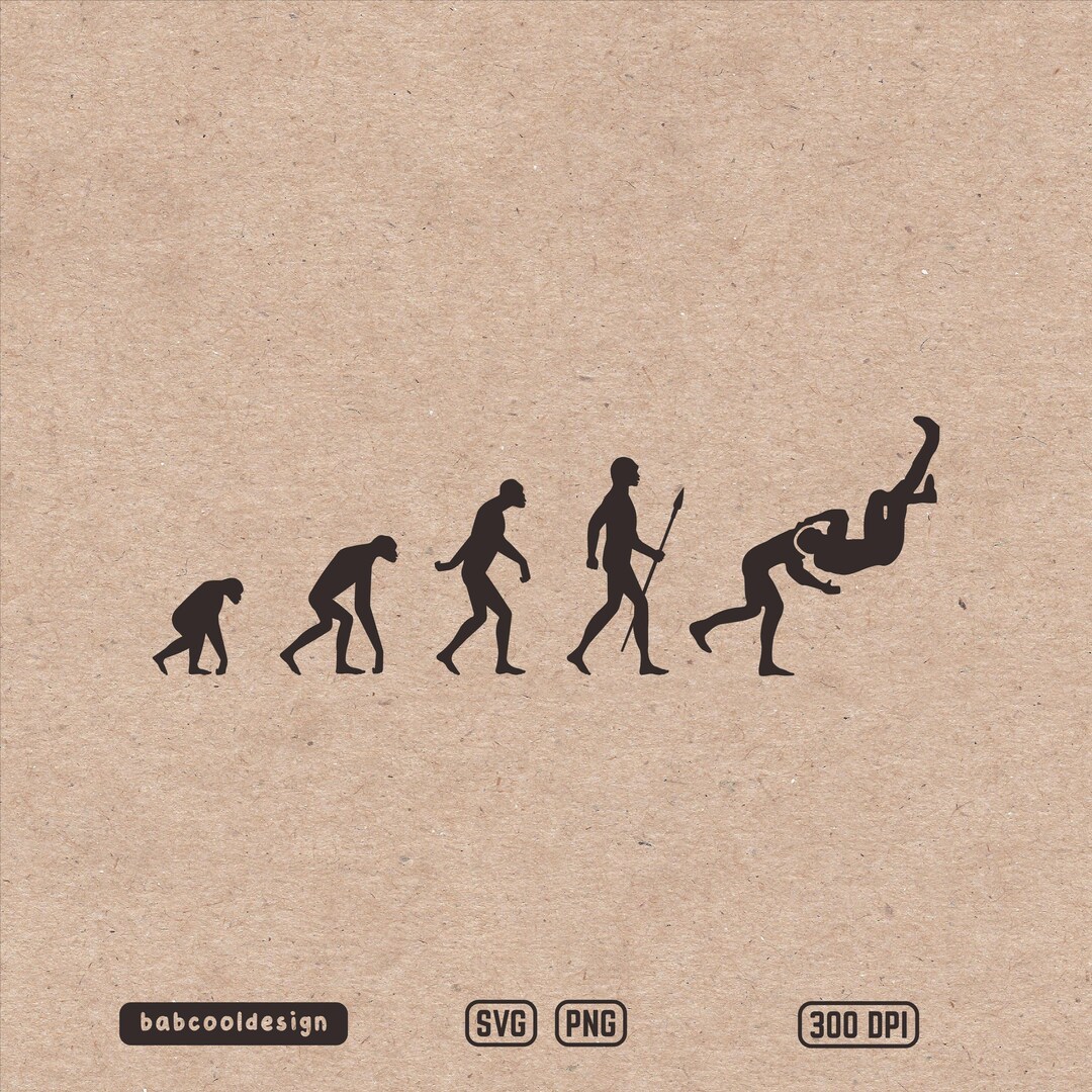 Human Evolution SVG, Natural Selection PNG, Darwinism Clipart ...