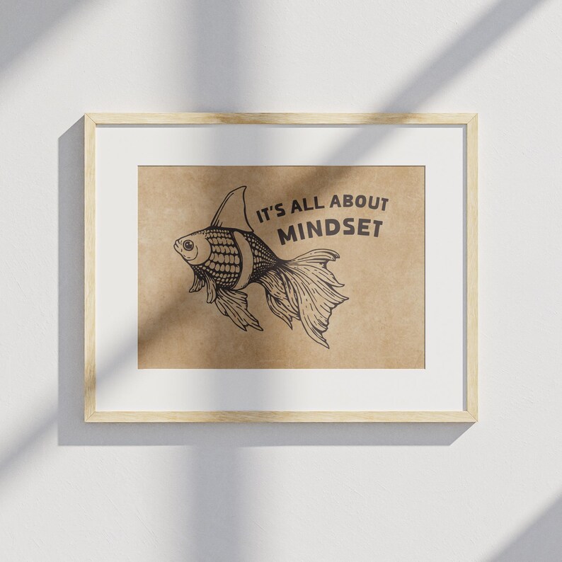 Goldfish Shark SVG, Its All About Mindset PNG, Goldfish Aquarium ...