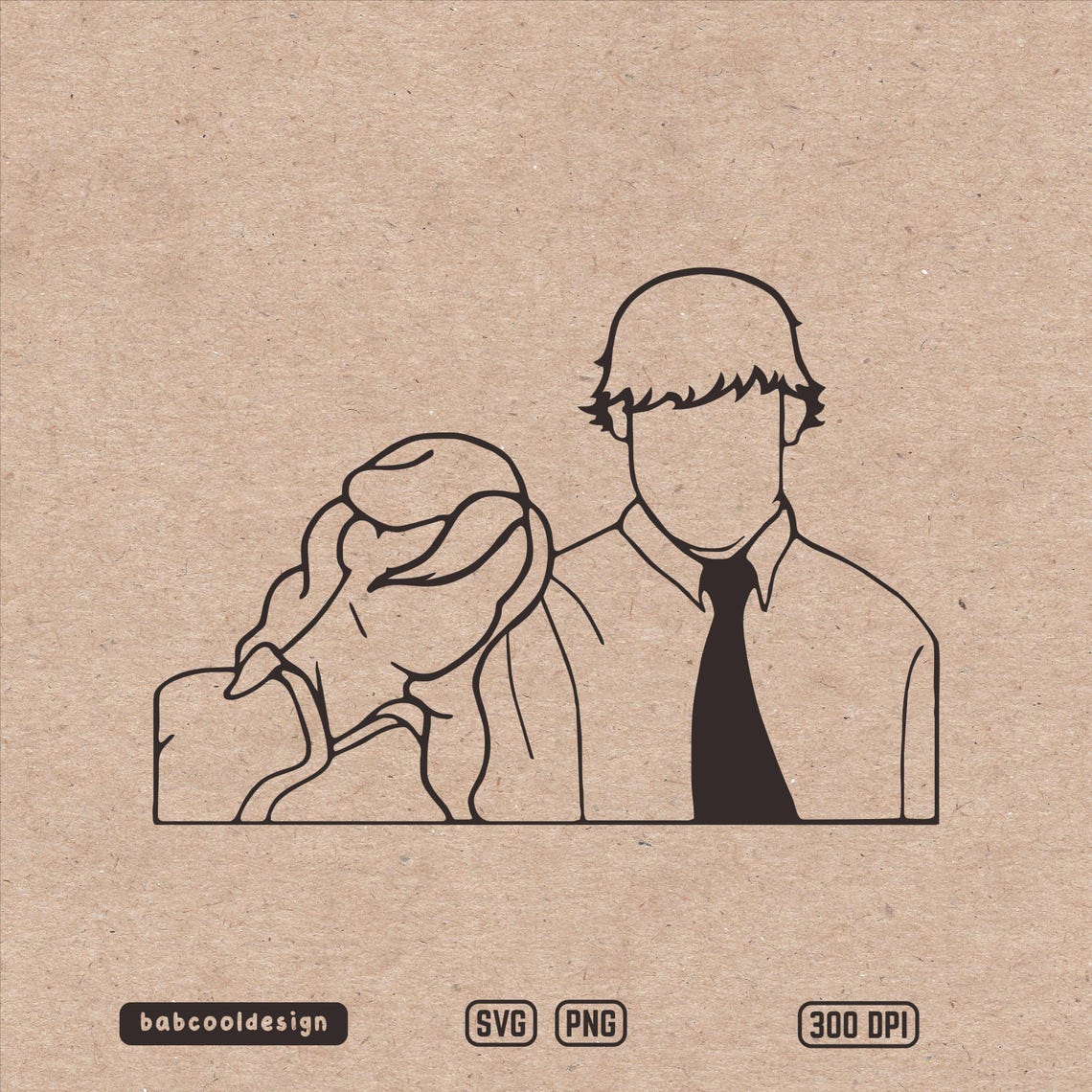 Jim and Pam SVG, Jim Pam PNG, the Office Clip Art, Trendy the Office ...