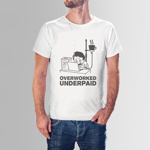 Overworked Underpaid SVG, New Coworker Gift, Corporate Reality Swag PNG ...