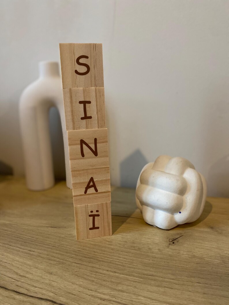 Wooden Cube - First Name Cube - Personalized Cube - Children's Room ...