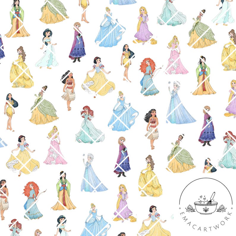 17 Disney Princesses Individual Transparent Background Color Princesses ...