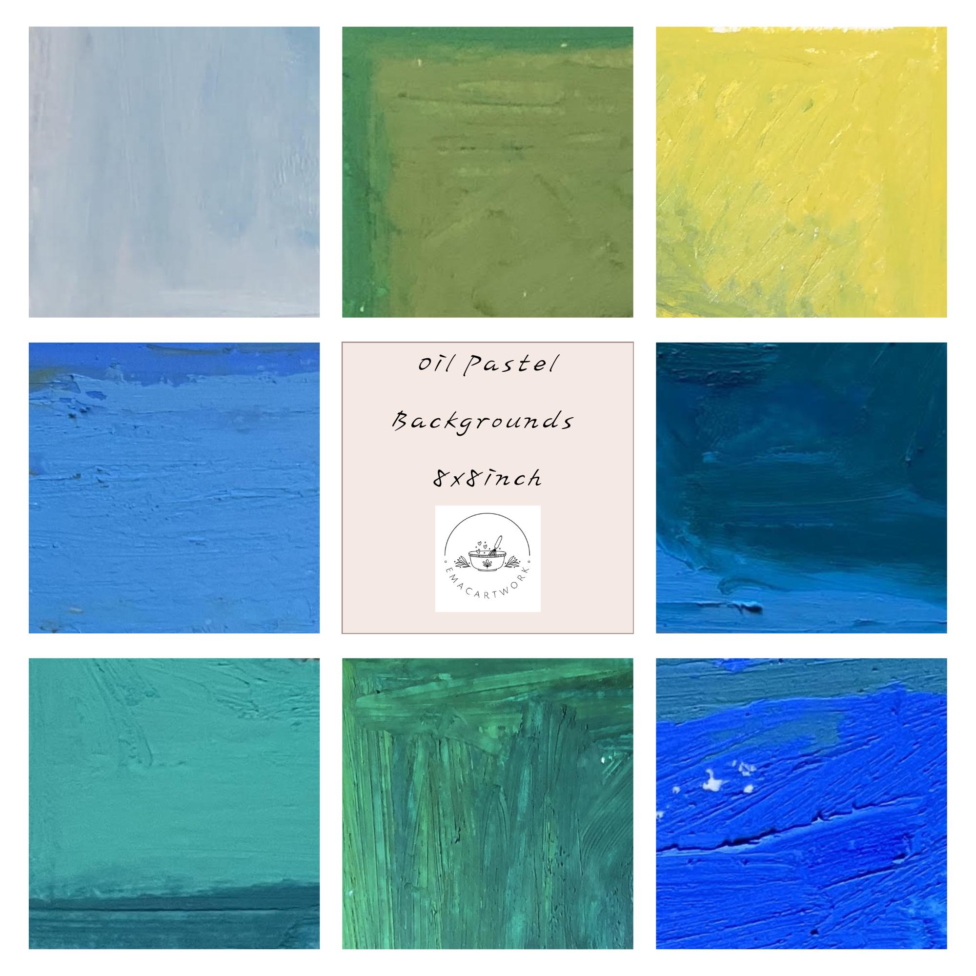 Eight High Quality Oil Pastel Design/seamless Patterns Digital Download ...