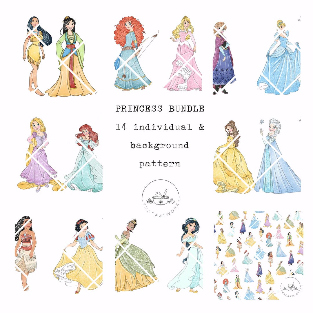 17 Disney Princesses Individual Transparent Background Color Princesses ...