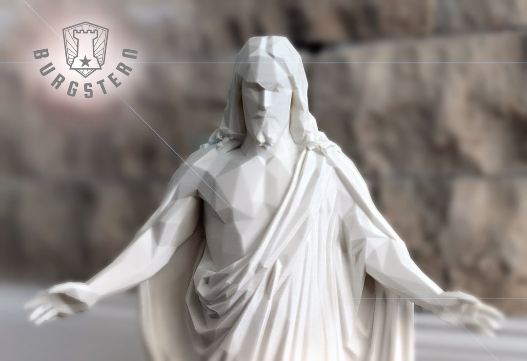 Jésus-Christ Christ MODERNE Low Poly Rédempteur Statue Thorvaldsen ...
