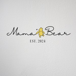 Mama Bear Hunny Pooh Png, Personalized Mama Bear Png, Custom Mama Bear ...