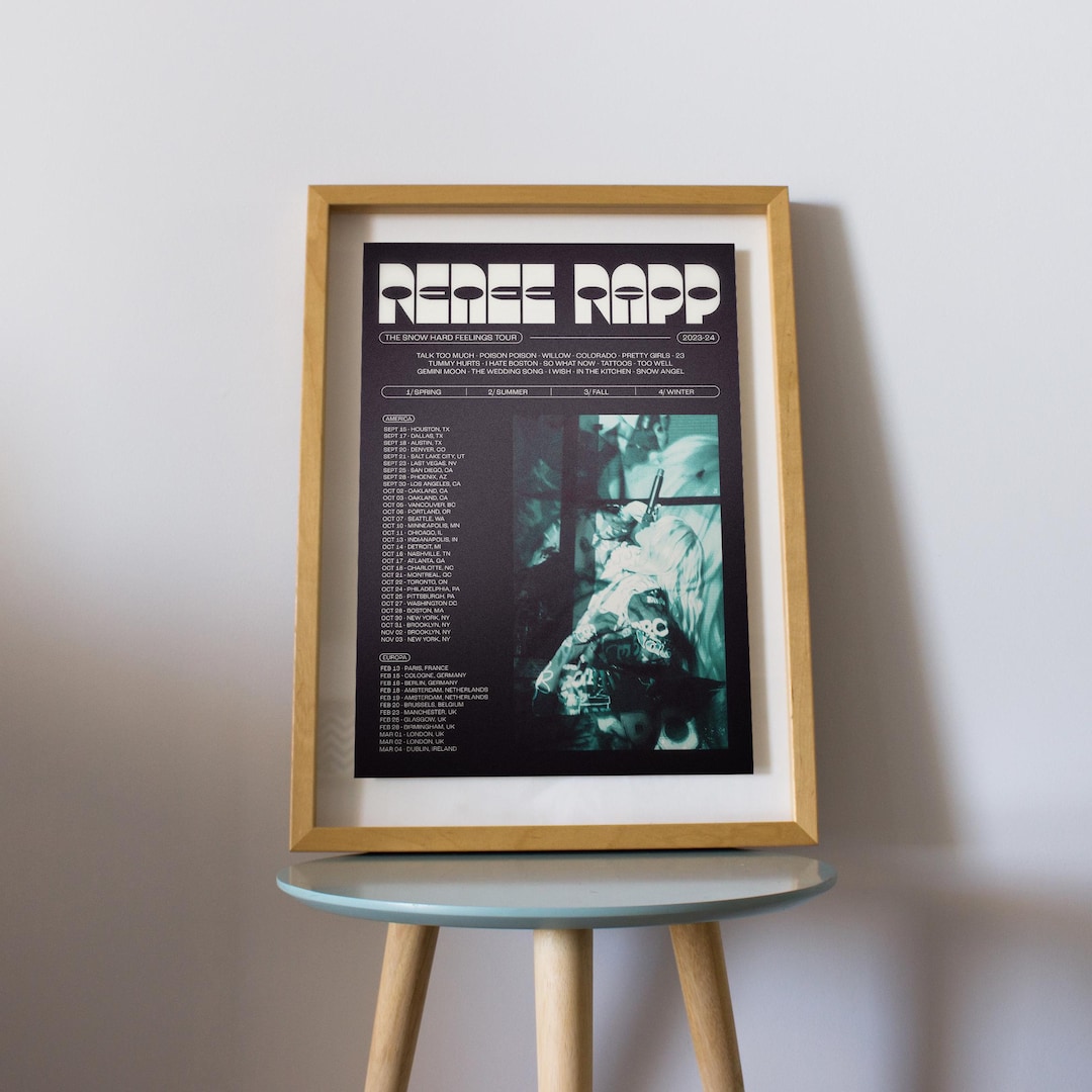 Reneé Rapp Digital Poster - Snow Hard Feelings Tour - Etsy