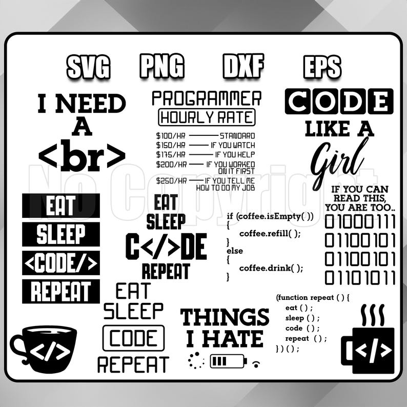 Computer Programmer Svg Bundle, Coding Quote Svg, Computer Programmer ...