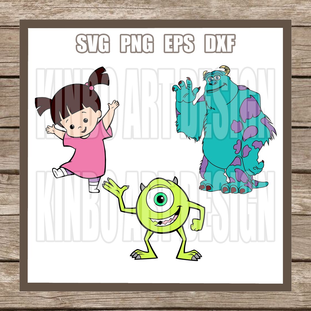 Monsters Svg Sully Svg Mike Svg Boo Svg Characters Svg Cut Files For Cricut Png Etsy