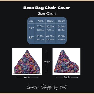 Graffiti Letters Design Pattern Bean Bag Chair Cover, Teens Furniture ...