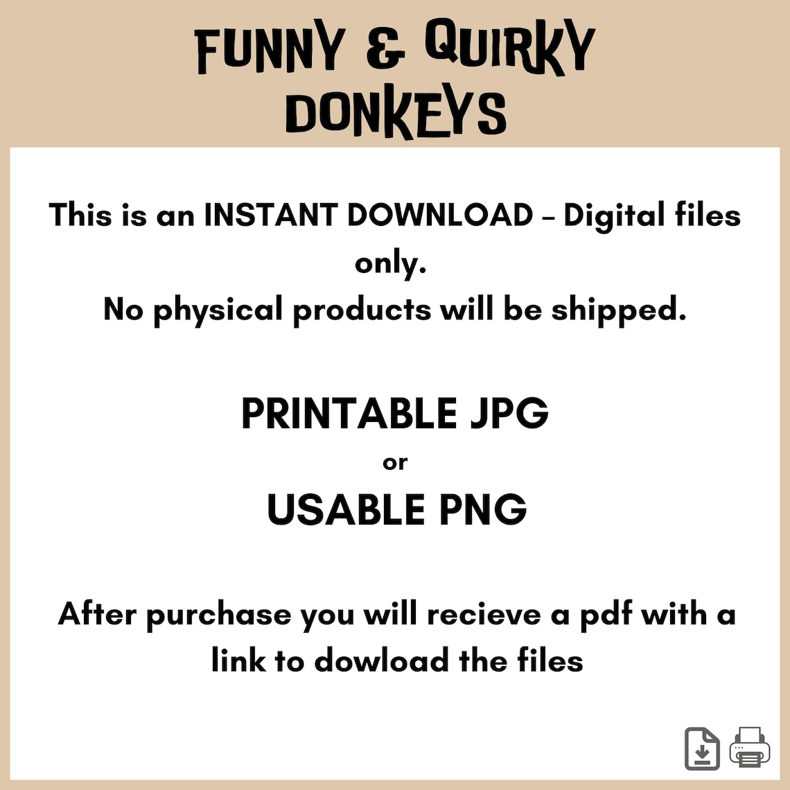 Funny & Quirky Donkey Clipart PNG, Crazy Donkeys Clipart Printable ...