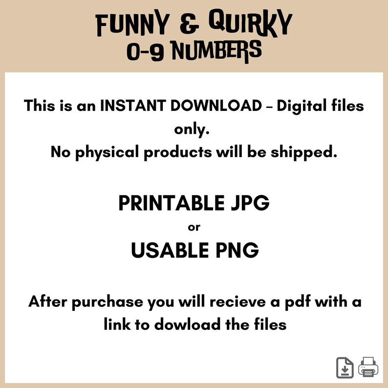 Funny & Quirky 0-9 Numbers Clipart PNG, Clipart Printable Numbers ...