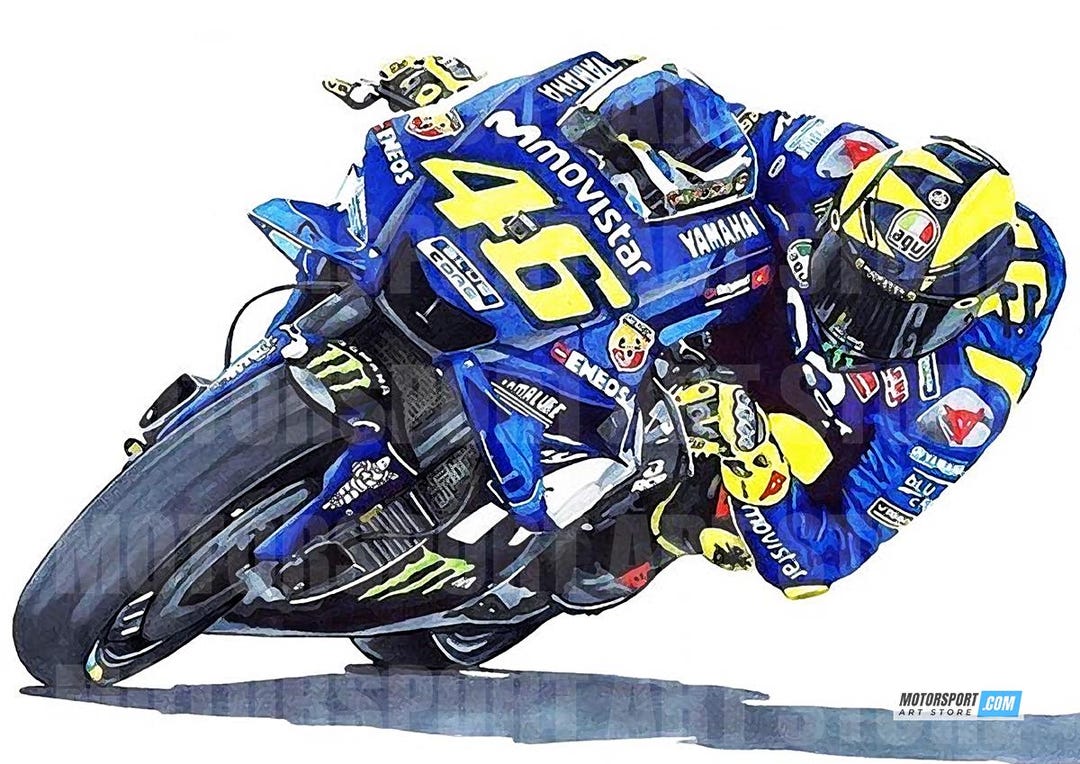 DIGITAL DOWNLOAD Valentino Rossi 46 the Doctor Moto GP Artwork ...