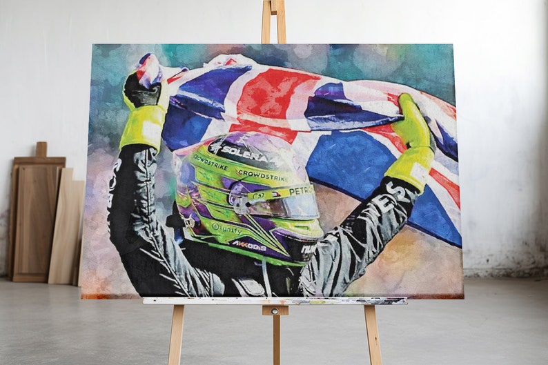 Lewis Hamilton Silverstone F1 Artwork Formula One Artwork Mercedes ...