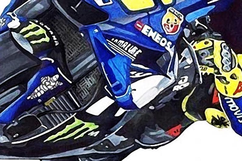 DIGITAL DOWNLOAD Valentino Rossi 46 the Doctor Moto GP Artwork ...
