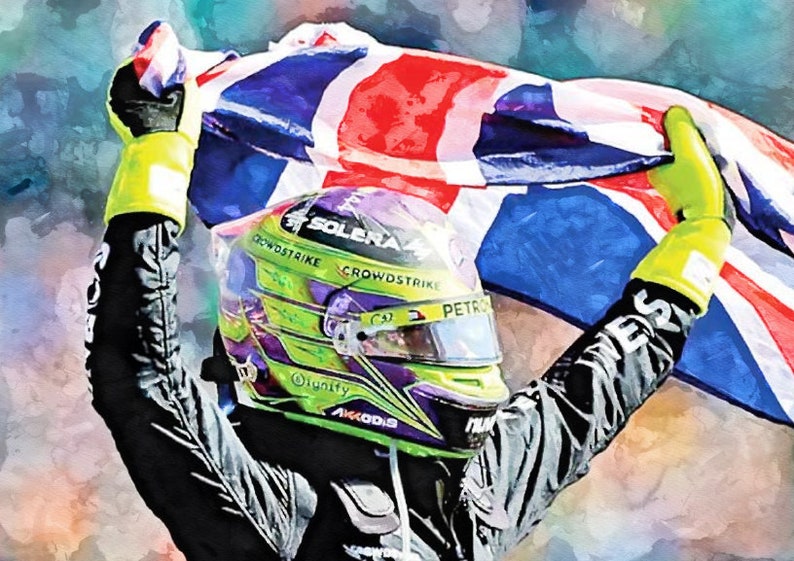 Lewis Hamilton Silverstone F1 Artwork Formula One Artwork Mercedes ...