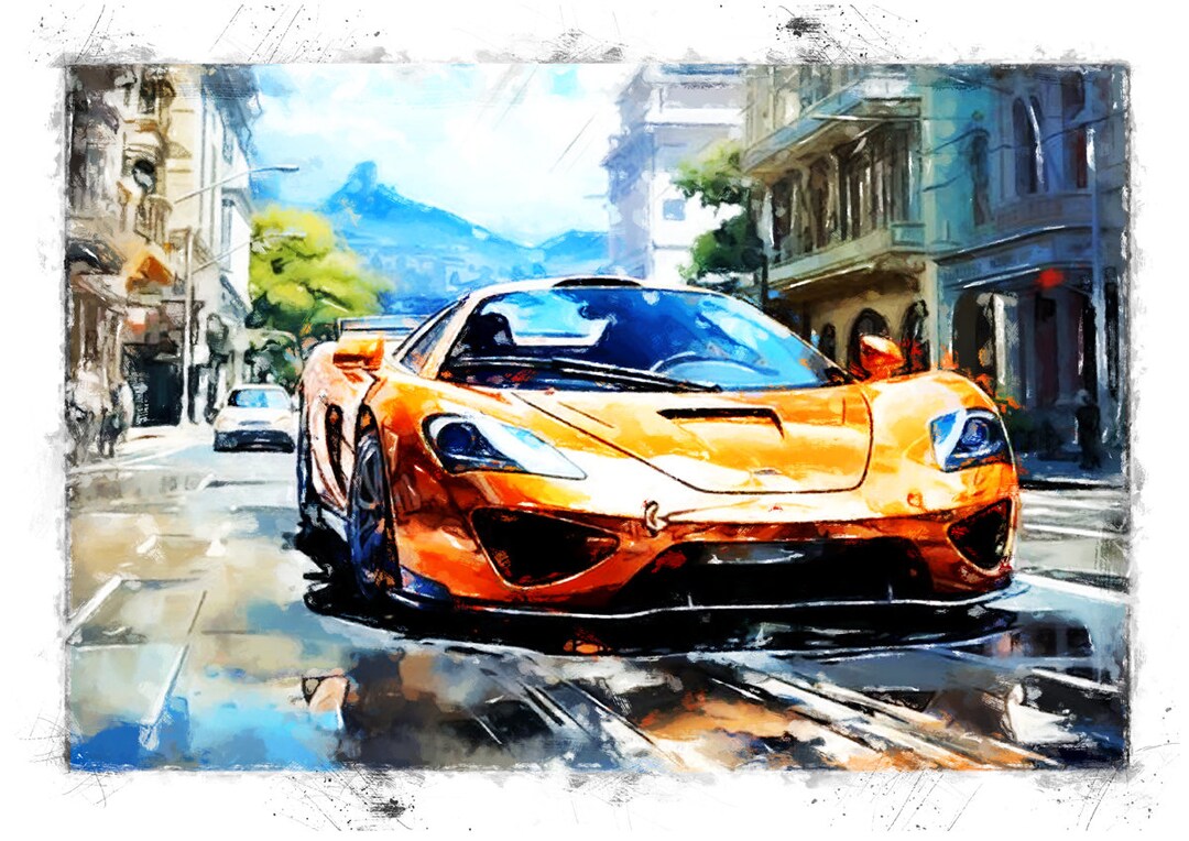 Mclaren F1 Watercolour Artwork Poster Super Cars Wall Art Gift - Etsy
