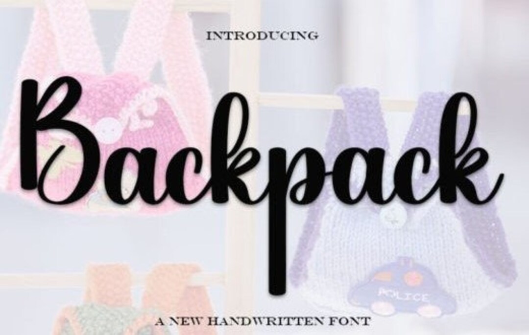 Backpack Font, Font With Tails, Wedding Font, Modern Font, Thin Font, Cricut Font, Handwritten ...