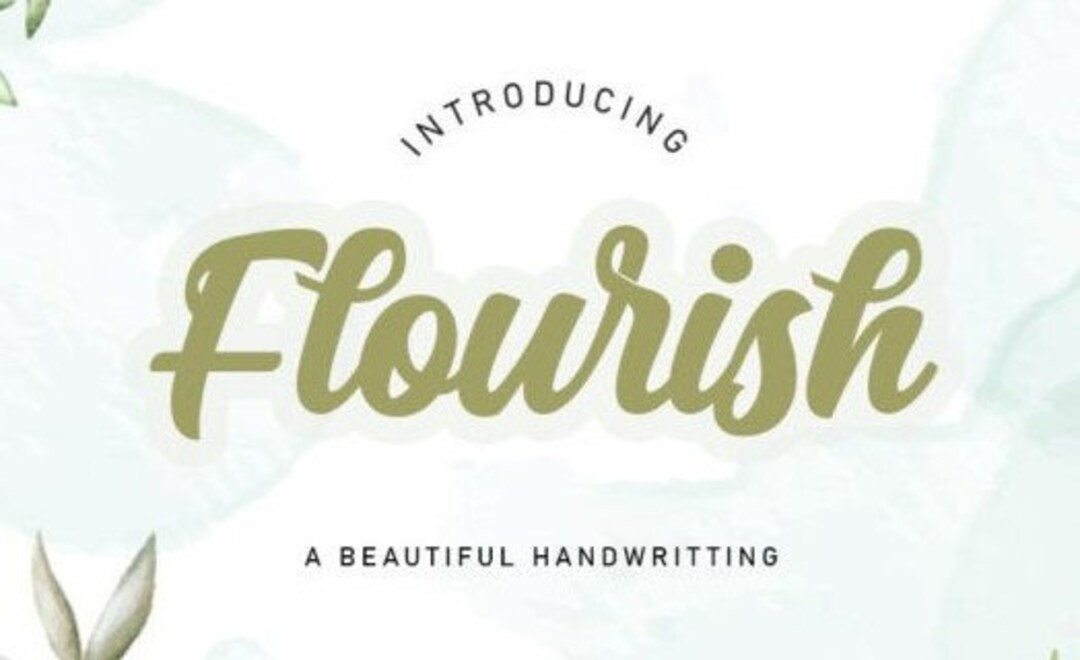 Flourish Font, Cricut Font, Beautiful Font, Casual Font, Script Font ...